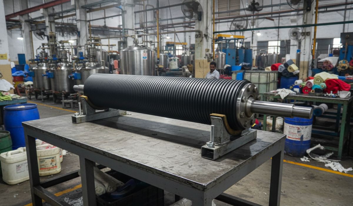 Ebonite Coated Rollers for Chemical Resistance & Long Life